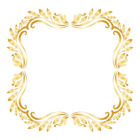 Gold Simple Border Frame Vector Gold Vector Border Png