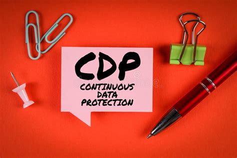 Cdp Continuous Data Protection Concept Speech Bubble On Orange