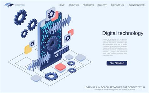 Premium Vector Digital Technology Modern 3d Isometric Vector Concept