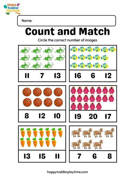 Free Counting Worksheets For Kindergarten