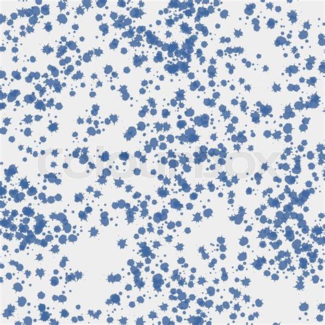 Seamless Simple Cute Pattern From Blue Blots On White Backgr Colourbox