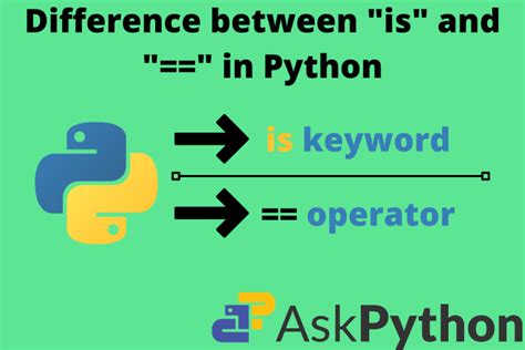 Difference Between Is And In Python Askpython
