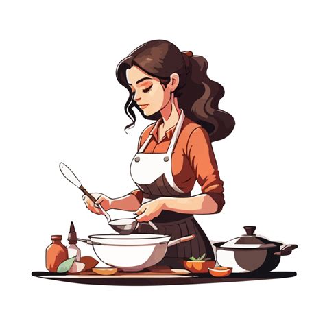 Mujer Cocinando Comida 24524034 Png