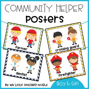 Community Helpers Identification Posters Jobs Careers 49 Off