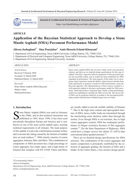 Pdf Application Of The Bayesian Statistical Approach To Develop A