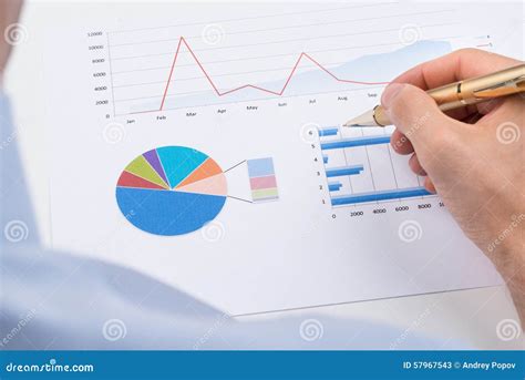 Businessperson Analyzing Statistic Chart Stock Image Image Of Holding