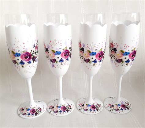 Pahare De Nunta Cu Flori Tavite De Mot