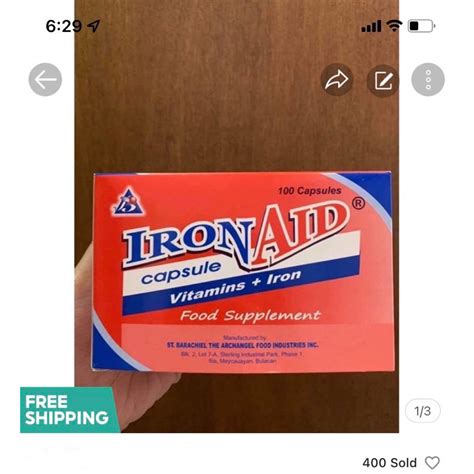 Vitamins Plus Iron Ironaid Rapiron Ironvit Shopee Philippines