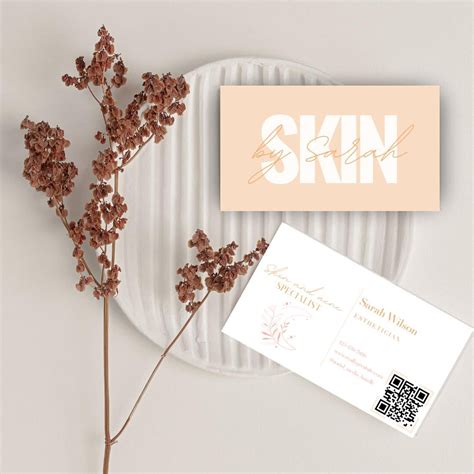 Esthetician Business Card Template Canva Template Small Business
