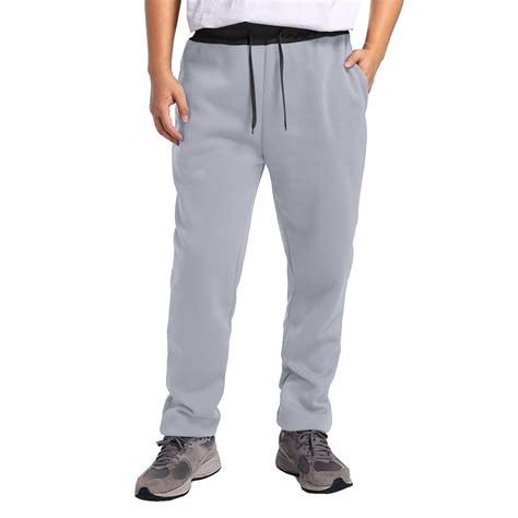 Boomny Mens Baggy Pants Solid Color Sweatpants For Men Wide Leg Plus
