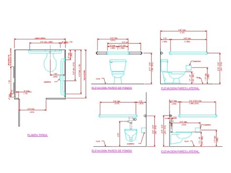 Autocad Ada Bathroom Plan Modern Residence Bungalows Cad Design