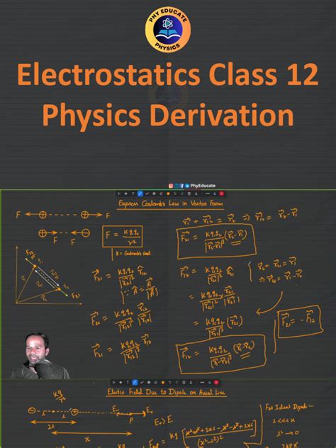 Electrostatics Class 12 Physics Derivation Pdf
