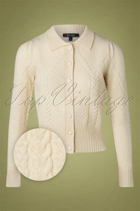 King Louie Ornella Vest Met Kraag In Crème Shop Bij Topvintage