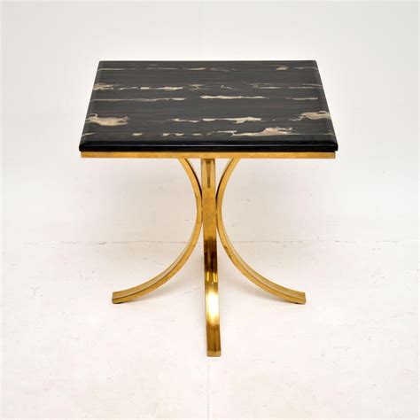 Vintage Brass And Marble Side Table At 1stdibs