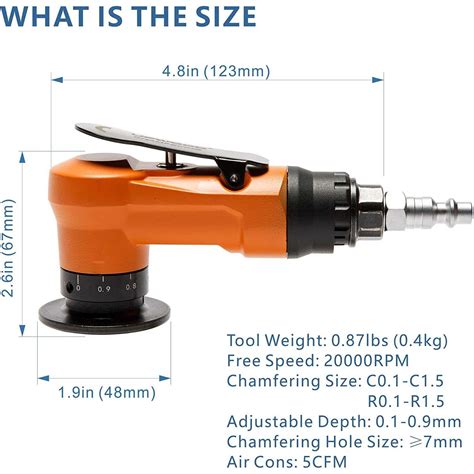 2 In 1 Mini Air Chamfer Tool For Chamfering And Round Cornor On Metal