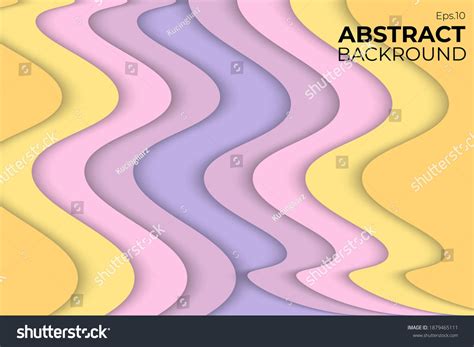Abstract Papercut Backorund Design Cover Poster Stock Vector Royalty