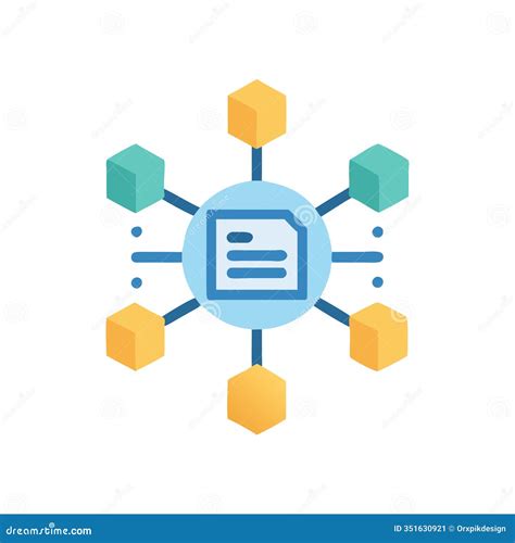 Innovative Distributed Ledger Design Icon Cartoon Vector