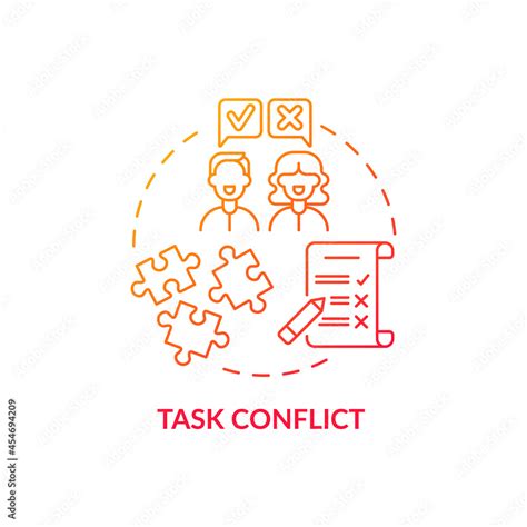 Task Conflict Red Gradient Concept Icon Coworkers Disagree On Group Assignment Team Dispute