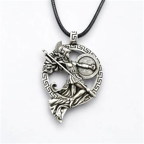 Athena Necklace Greek Goddess Pendant Warrior Goddess Jewelry