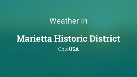 Weather For Marietta Historic District Ohio Usa