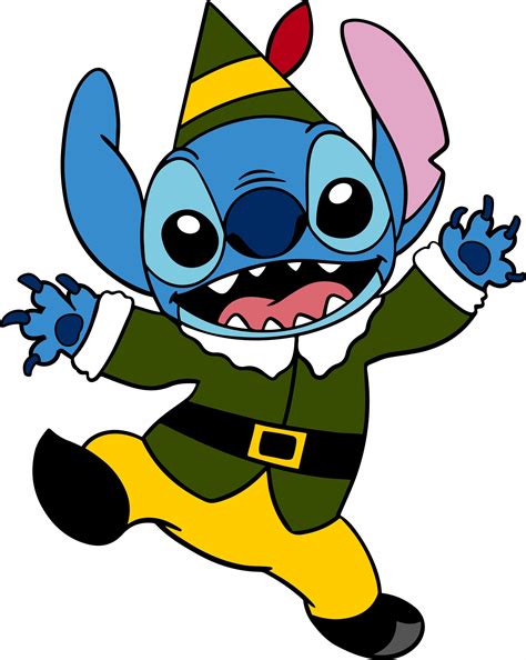 Buddy Elf Alien Stitch The Elf North Pole Elf Santas Helper Svg Png  Lilo Christmas