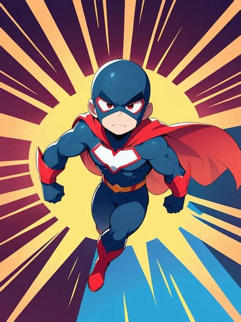 Una Ilustración Vectorial De Ideas De Dibujos Animados De Superhéroes Imagen Premium Generada