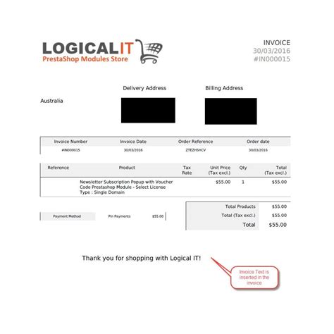 Invoice Text By Customer Group Module Logical IT PrestaShop Modules Store