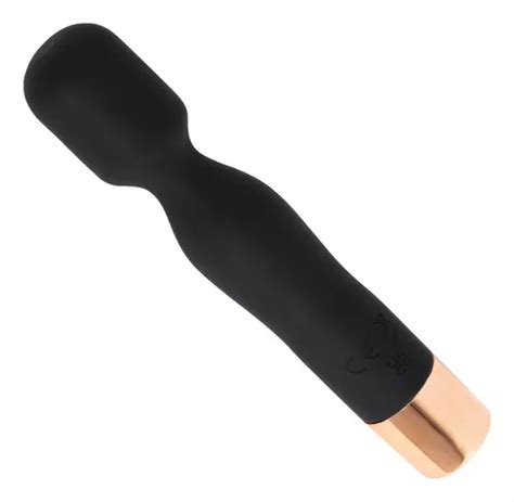Mini Vibrador Varinha Magica Massageador Corporal Com Usb Cor Preto