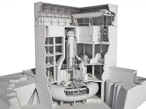3d Model Of Reactor Nuclear