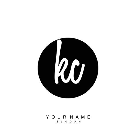 Initial Kc Monogram With Grunge Template Design 21925926 Vector Art At