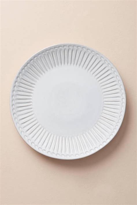 White Woodgrain Gold Porcelain Dinner Plate