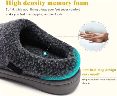 Coface Mens Cozy Memory Foam Clog Slippers With Arch Support Explosive