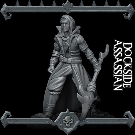 Dockside Assassian Miniature Dungeons And Dragons Pathfinder W