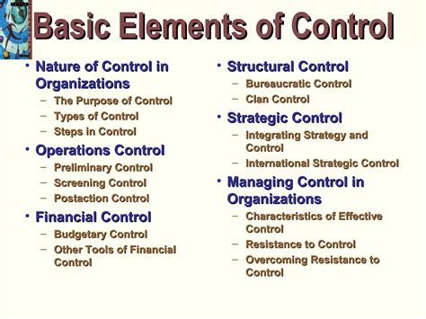 Basic Element Of Controltopic 7 Ppt