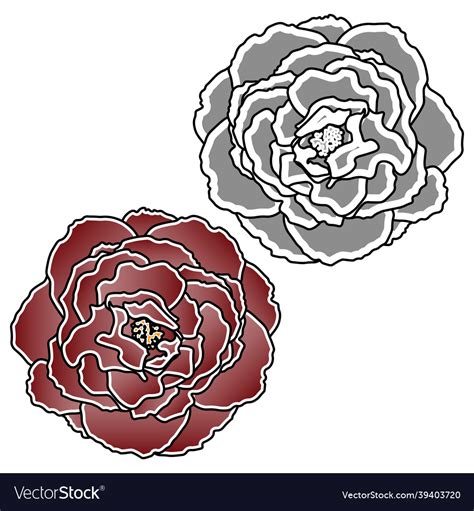 Two Rose Outline Tattoo
