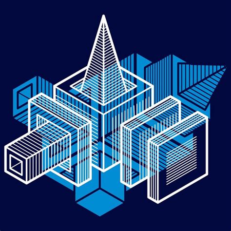 Premium Vector Abstract Vector Isometric Dimensional Shape Made Using Geometric Figures