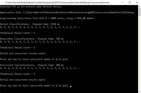cntk model concurrency demonstration codeproject