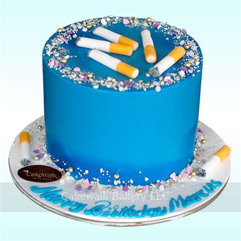 Home Birthday Cakes Cigarette Smoker Theme Cake