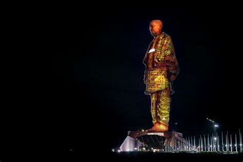 Statue Of Unity Projection Mapping On Worlds Largest Statue Live