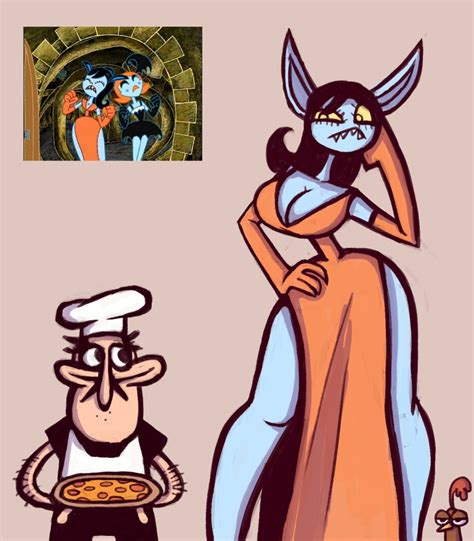 Rule 34 Blue Body Brideghouls Chalkzone Female Ghoul Glassomass Mort The Chicken Mort The