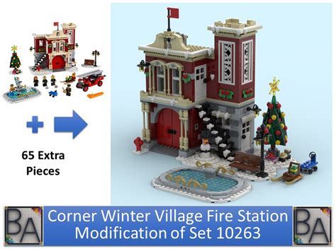 Lego Moc Corner Winter Village Fire Station By Brick Artisan