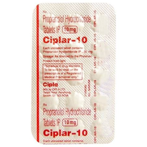 Ciplar 10 Tablet Uses Price Dosage Side Effects Substitute Buy Online