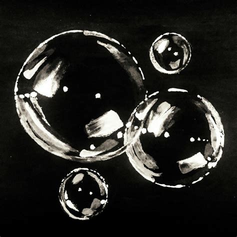 Soap Bubbles Sketch On Black Paper Artofit