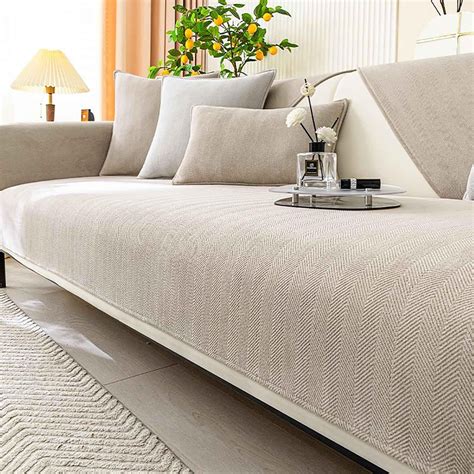 Coverfect Herringbone Chenille Sofa Cover Sofa Covers Soothing Home