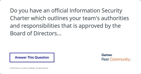 Do You Have An Official Information Security Charter Which Outlines