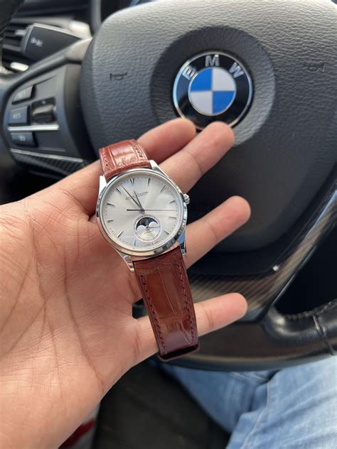 Gf Jlc Mut W Ziczac Custom Red Brown Crocodile Strap Rreptime