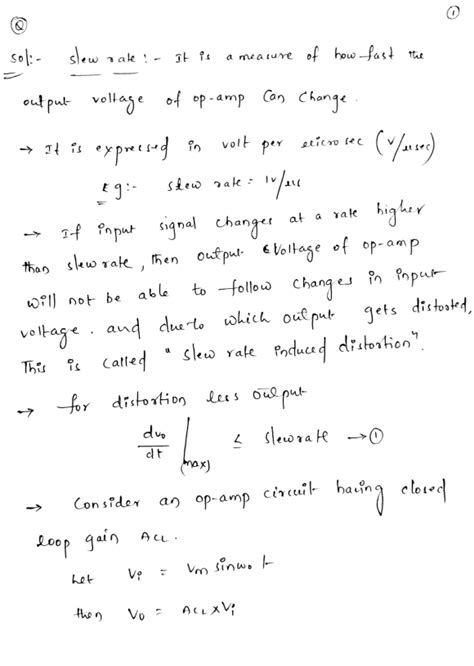 What Is A Slew Rate List Causes Of The Slew Rate Find The Maximum
