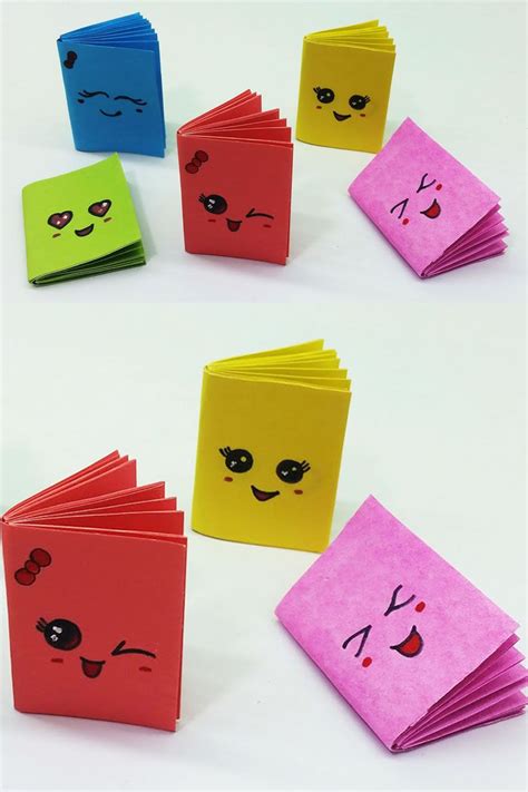Diy Mini Notebook Handmade How To Make Paper Crafts Mini Notebook My Melody Notebook Paper Artofit