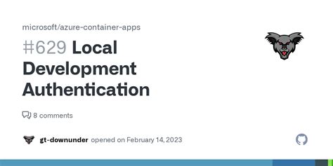 Local Development Authentication · Issue 629 · Microsoft Azure Container Apps · Github