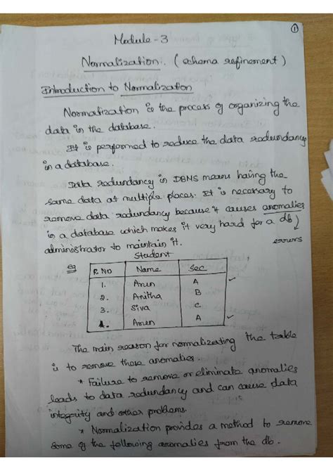 Dbms Module 3 Normalization And Schema Refinement Notes Studocu
